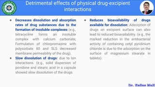 Drug Excipient Interaction Studies | PPT
