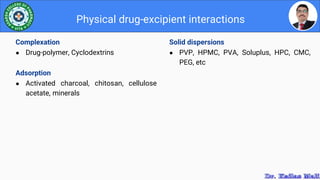 Drug Excipient Interaction Studies | PPT