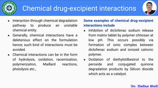 Drug Excipient Interaction Studies | PPTX