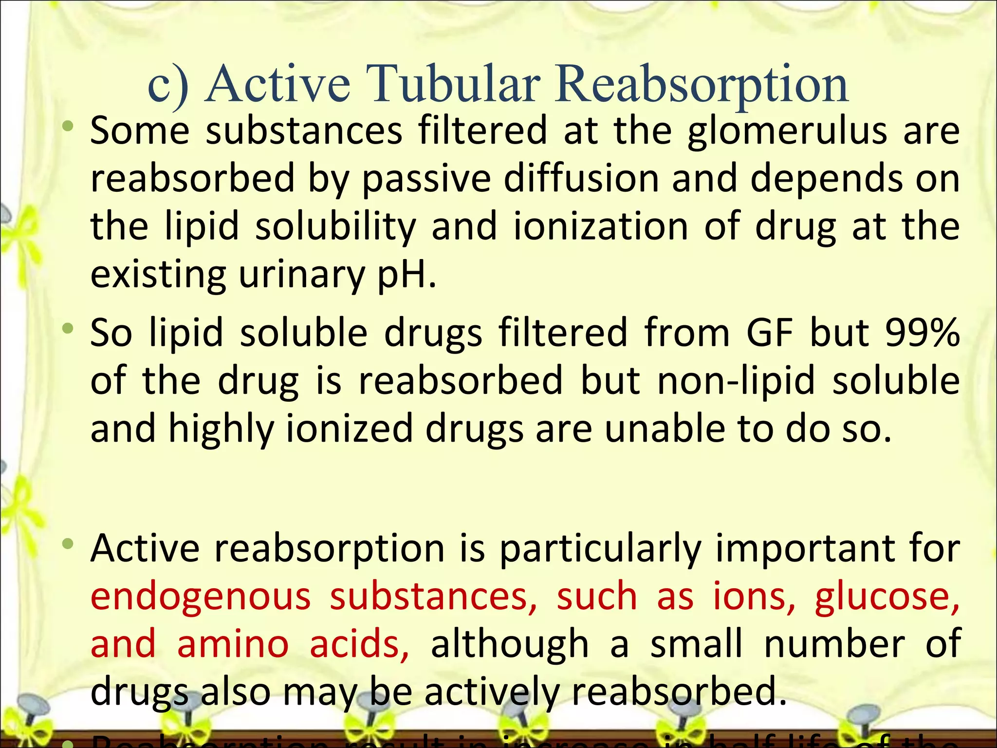 Drug excretion | PPT