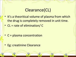 Drug excretion | PPT