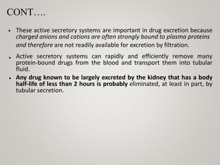 Drug Excretion | PPTX