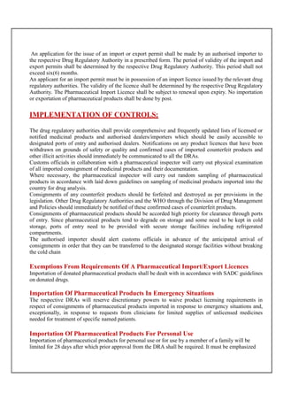 Drug export rule trims gatt sadc wto | PDF