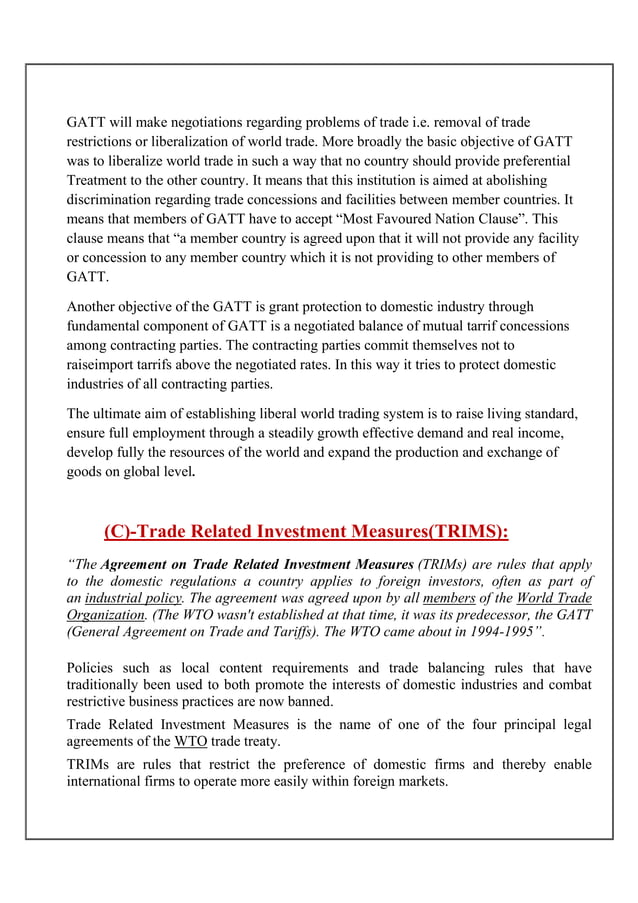 Drug export rule trims gatt sadc wto | PDF