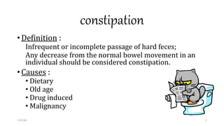 Drug for constipation & diarrhoea | PPTX