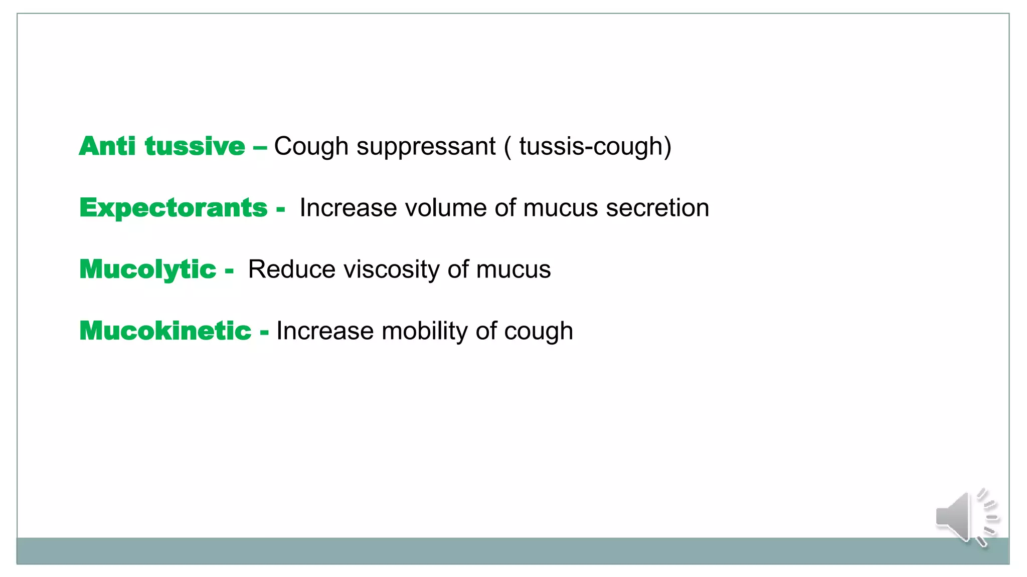 Drug for cough ppt | PPTX