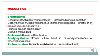 Drug for cough ppt | PPTX