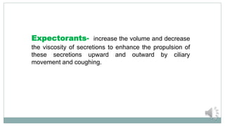 Drug for cough ppt | PPTX