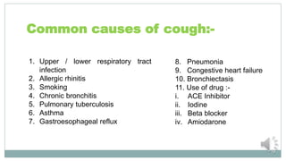 Drug for cough ppt | PPTX