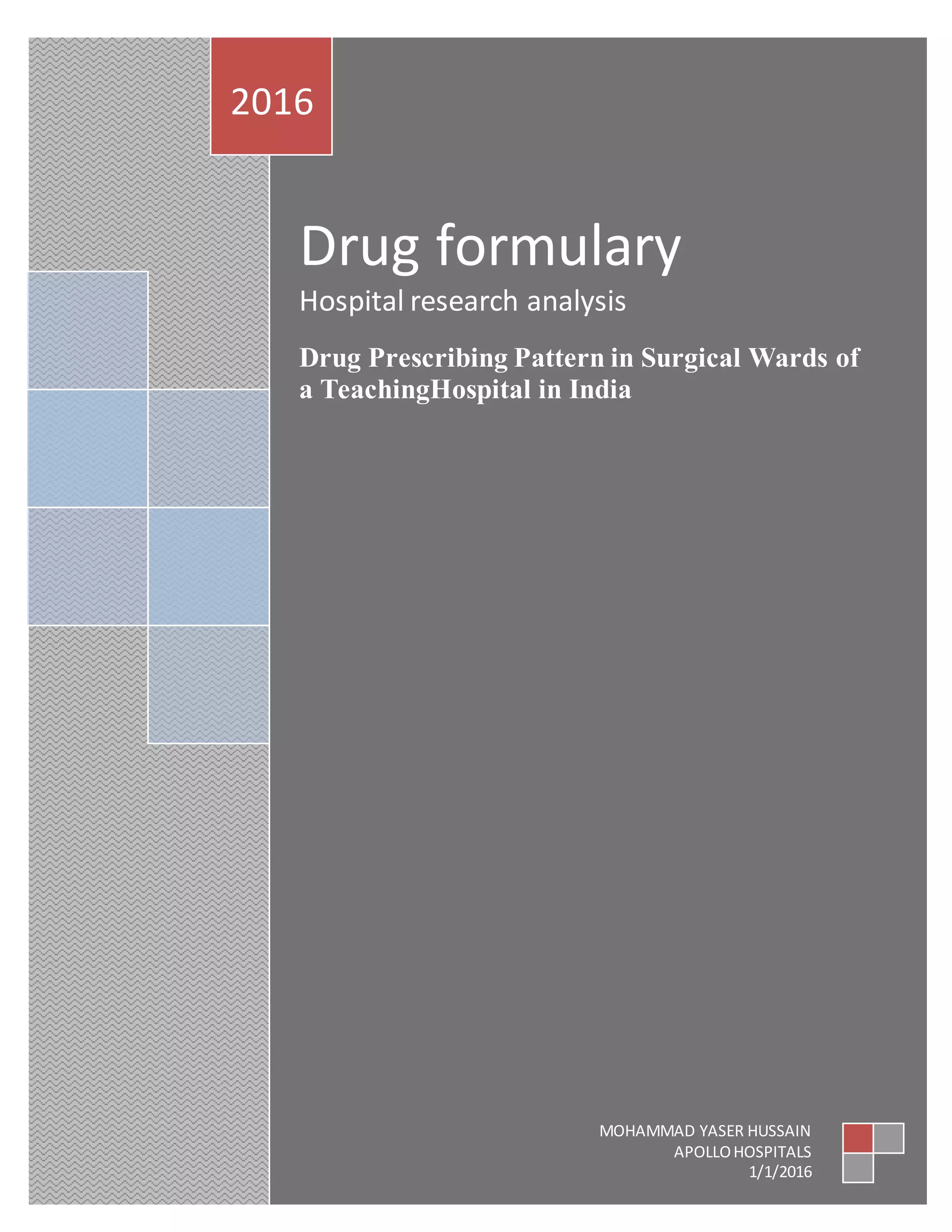 Drug formulary INDIA | DOCX