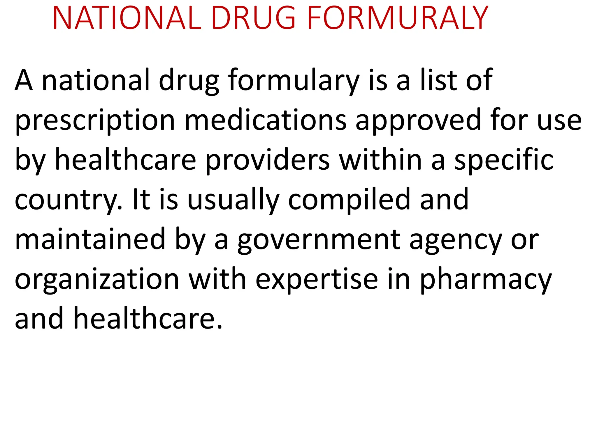 Drug formulary.pptx..................... | PPTX