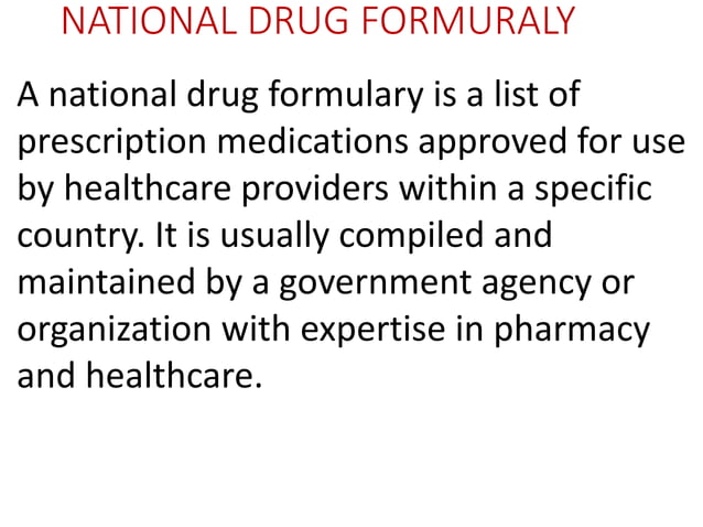 Drug formulary.pptx..................... | PPTX