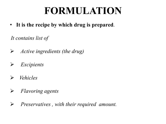 Drug formulations, dosage form and drug delivery devices | PPT