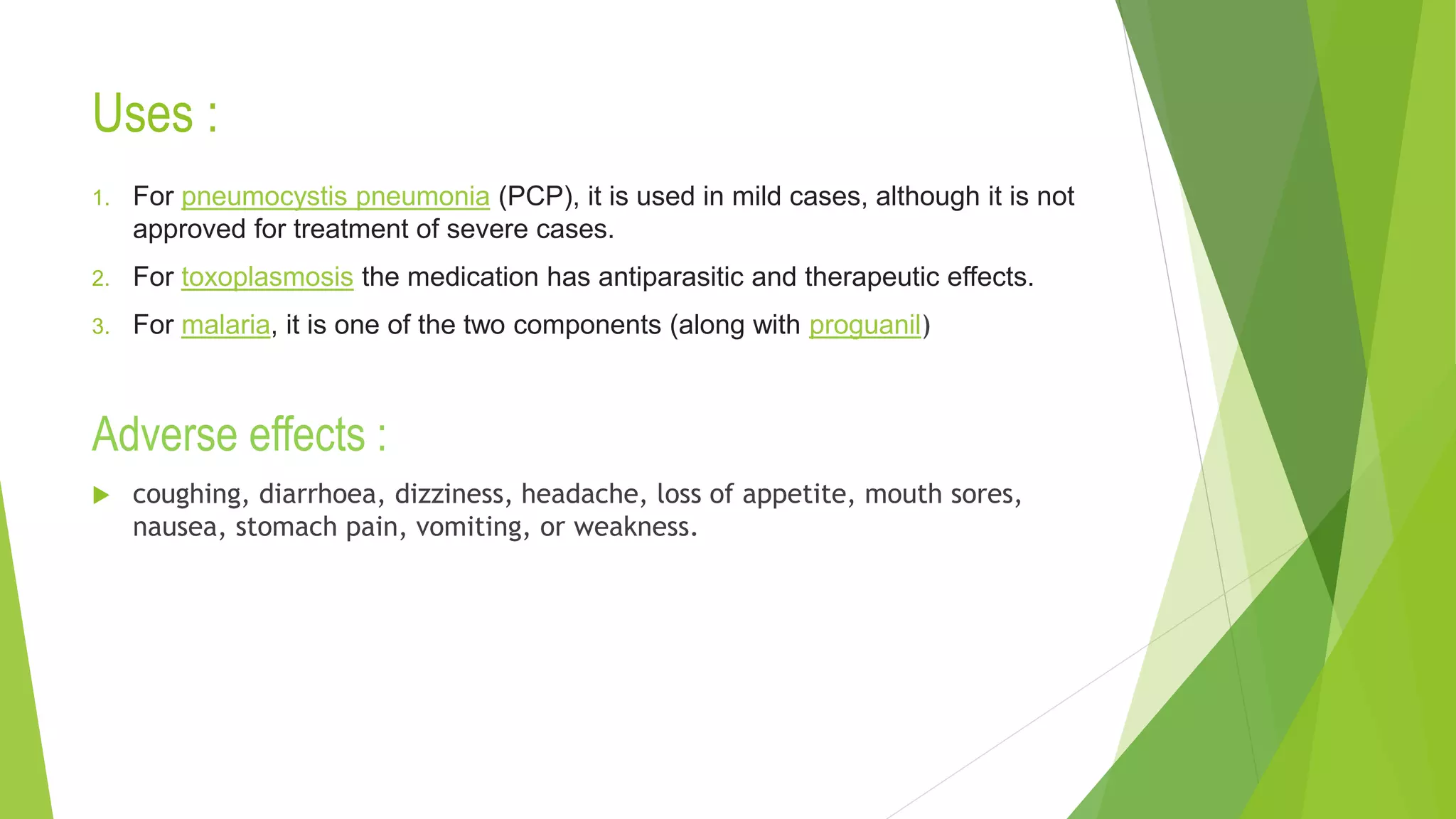 Drug for treatment of pneumocystis | PPT