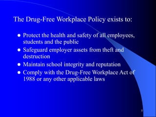 EOSC Drug Free Workplace Presentation | PPTX
