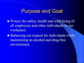 EOSC Drug Free Workplace Presentation | PPTX