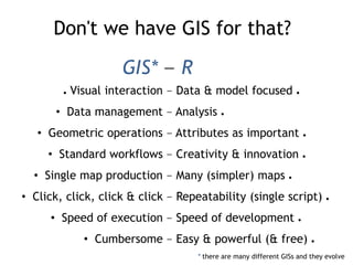 Spatial Analysis with R - the Good, the Bad, and the Pretty | PDF