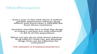 Drug idiosyncrasy and pharmacogenetics | PPTX