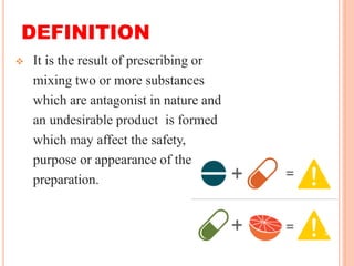 Drug Incomapatibility B. Pharm, Pharm. D | PPT