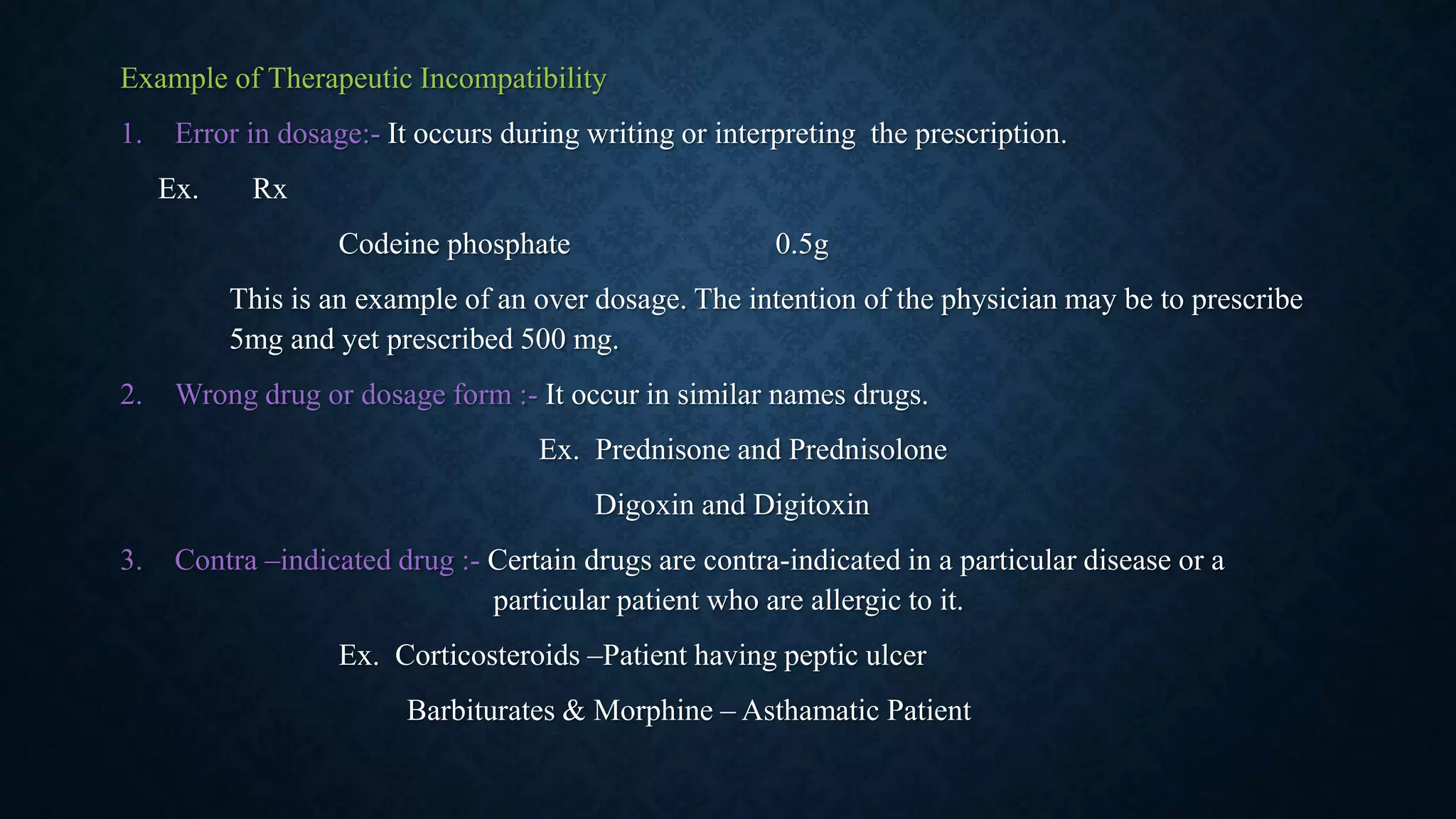 Drug incompatibility | PPTX