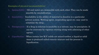 Drug incompatibility | PPTX