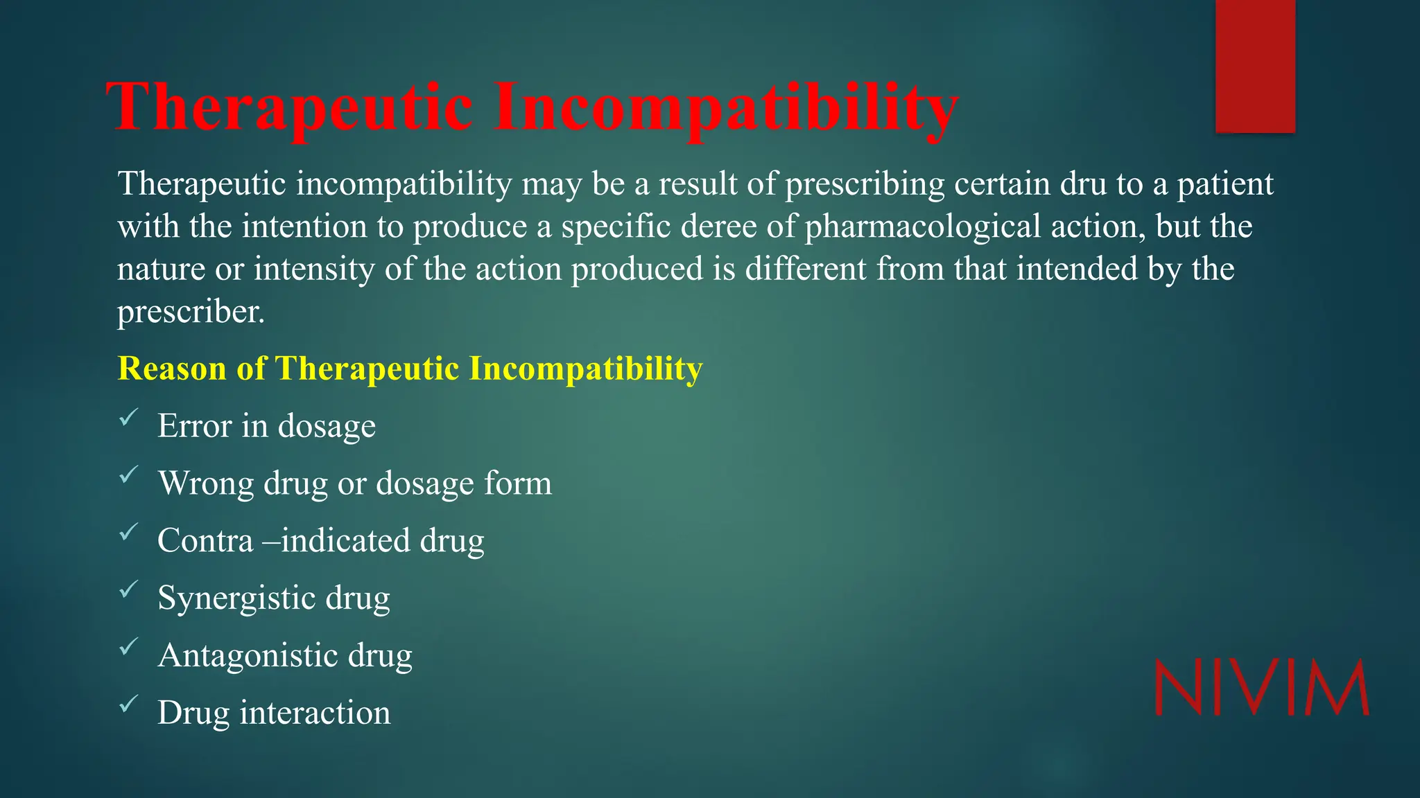 Drug Incompatibility from pharmaceutics subject | PPTX