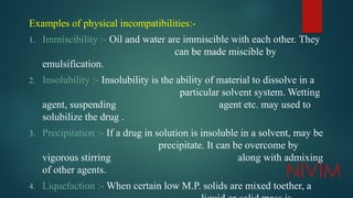 Drug Incompatibility from pharmaceutics subject | PPT