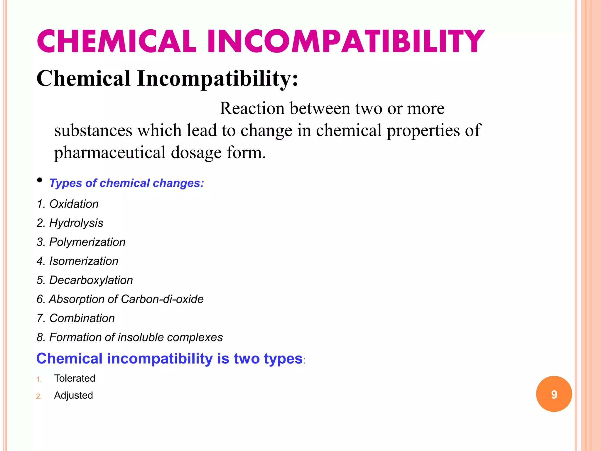 Drug Incompatibility. | PPTX