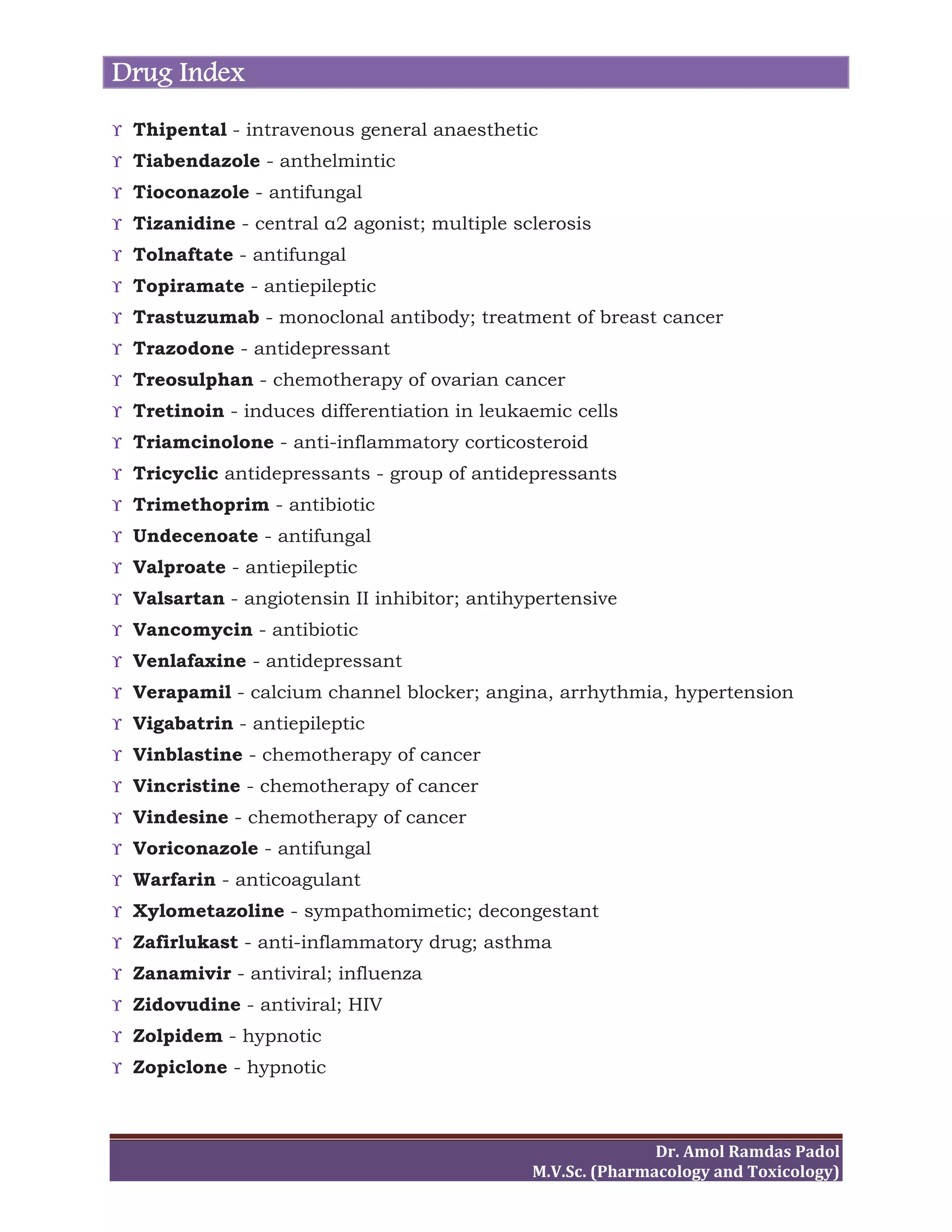 Drug index | PDF
