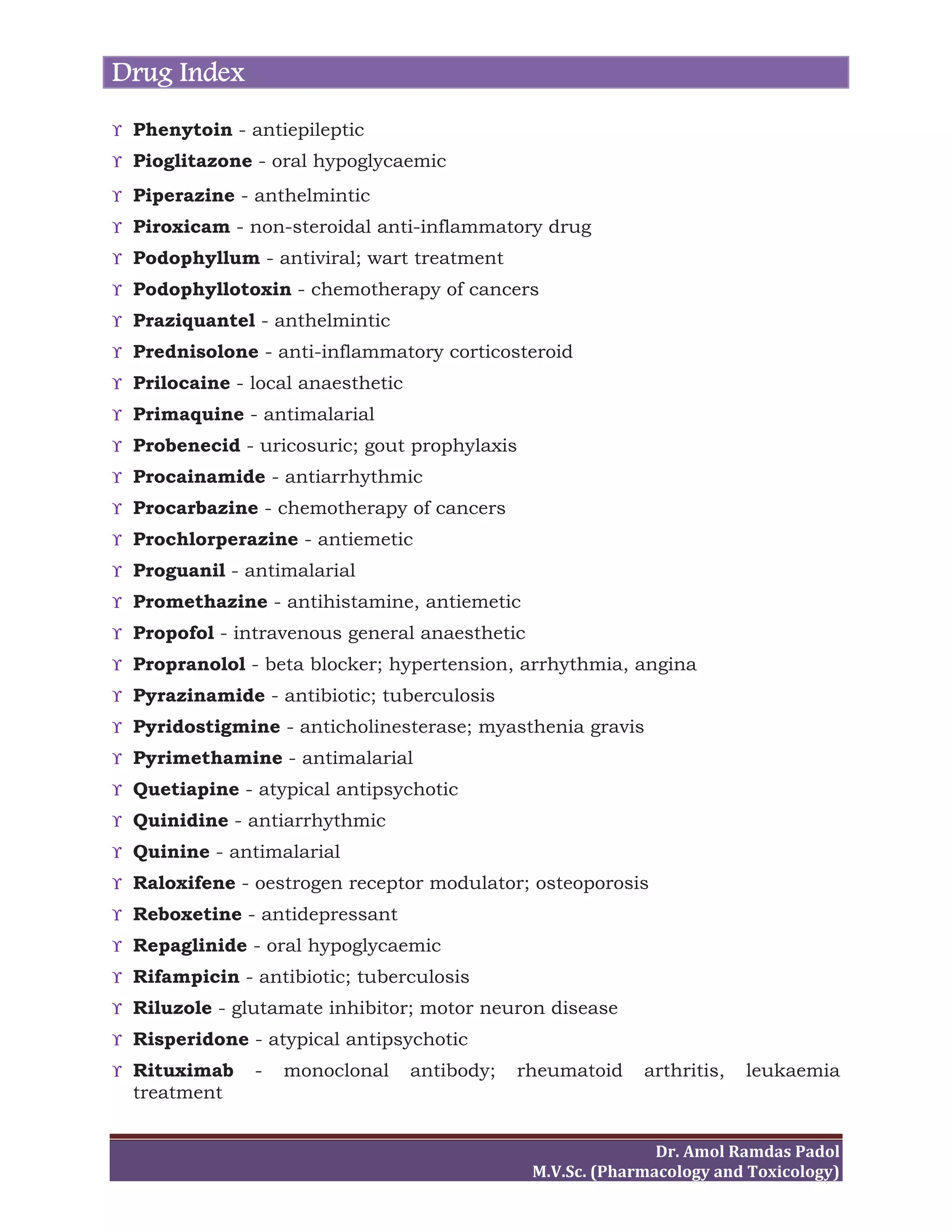 Drug index | PDF