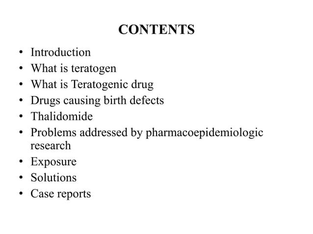 Drug Induced Birth Defects and Study Design.pptx | Pregnancy ...