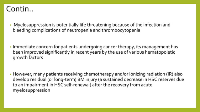 Drug induced bone marrow suppression | PPTX | Bone and Joint Conditions ...