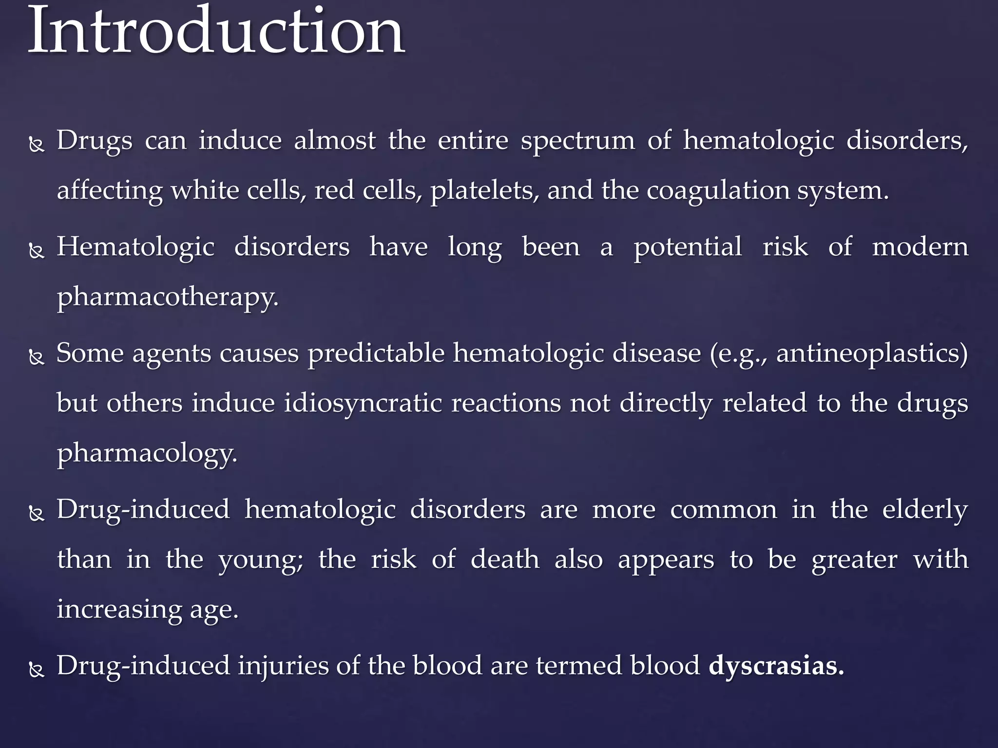 Drug induced hematological disorders | PPTX
