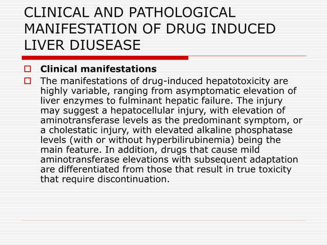 Drug induced hepatitis | PPT | Chemistry | Science