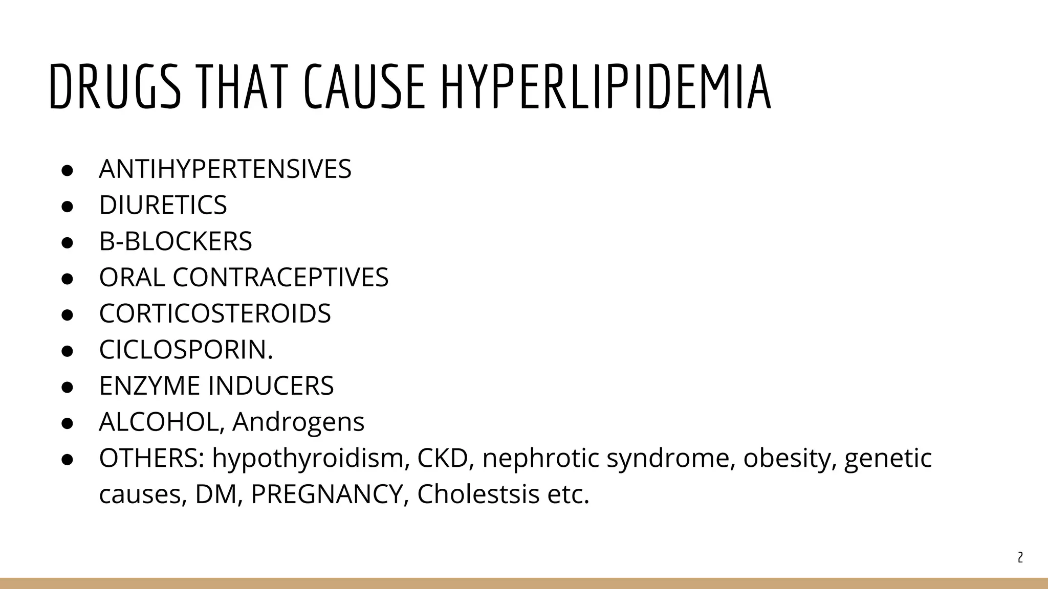 Drug induced hyperlipidemia | PPTX | Endocrine and Metabolic Diseases | Diseases and Conditions