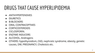 Drug induced hyperlipidemia | PPTX | Endocrine and Metabolic Diseases ...