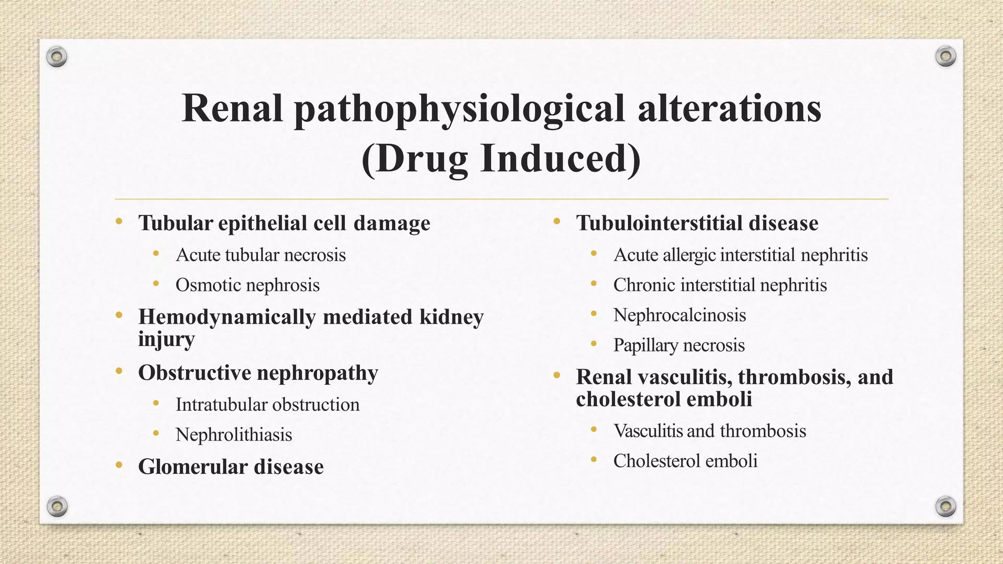 Drug induced kidney disease | PPTX