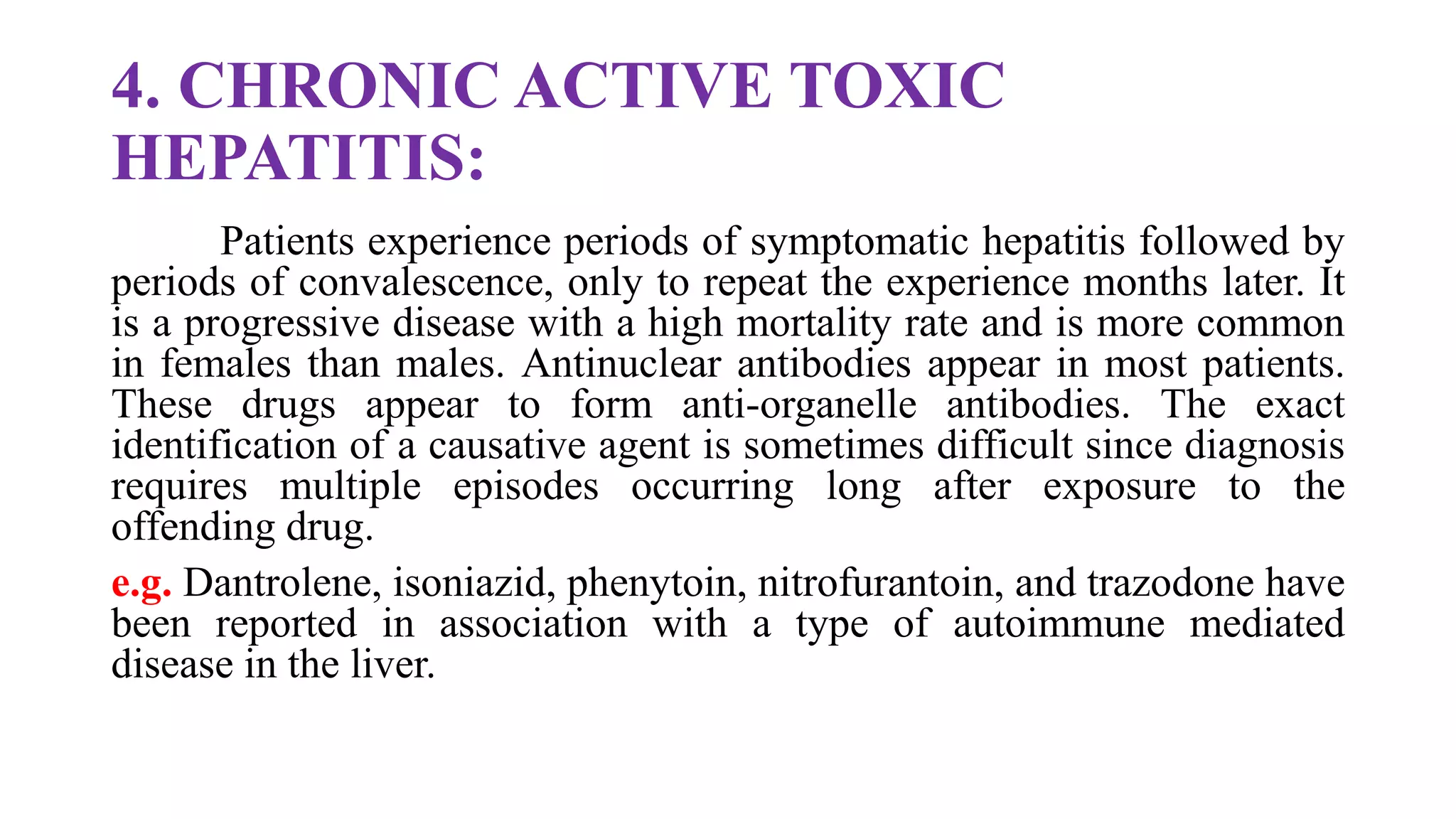 Drug induced liver disorders for Pharm.D | PPTX
