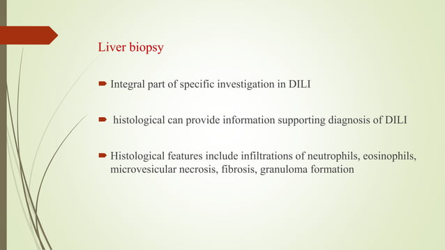 Drug induced liver injury (DILI) | PPTX | Blood Disorders | Diseases ...
