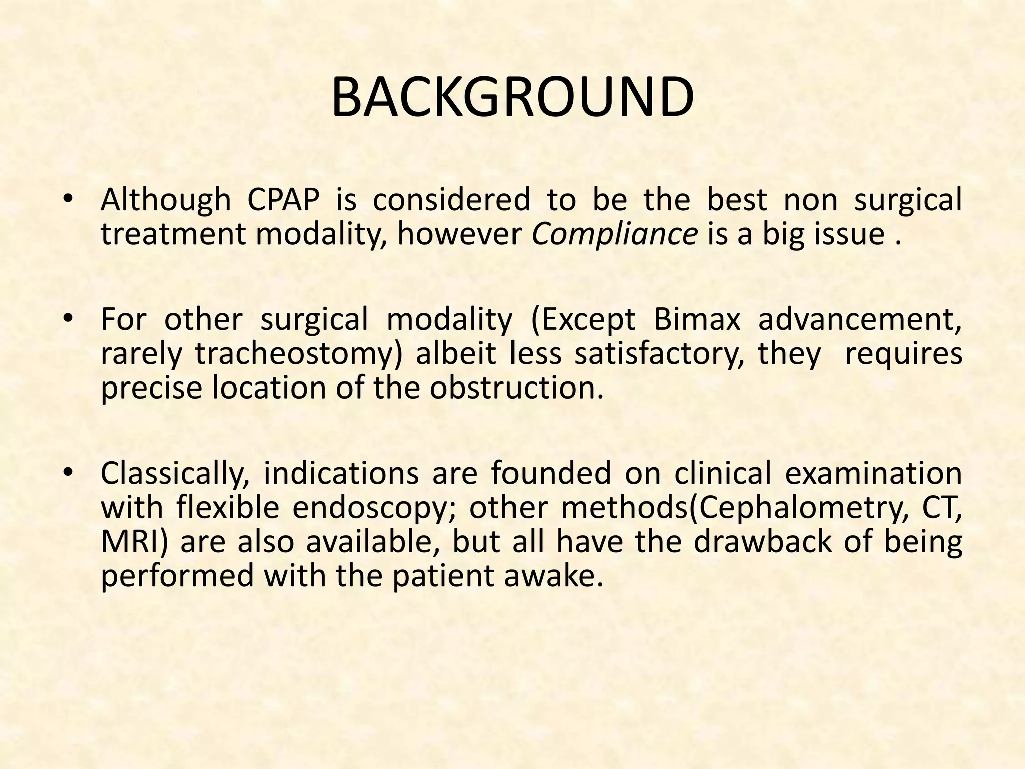 Drug induced sleep endoscopy: a diagnostic dilemma | PPSX
