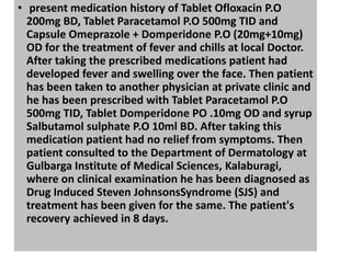 Drug induced steven johnson syndrome sjs | PPTX