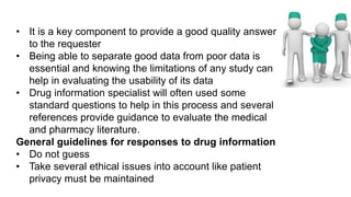 Drug information slideshare by P. vara lakshmi | PPTX