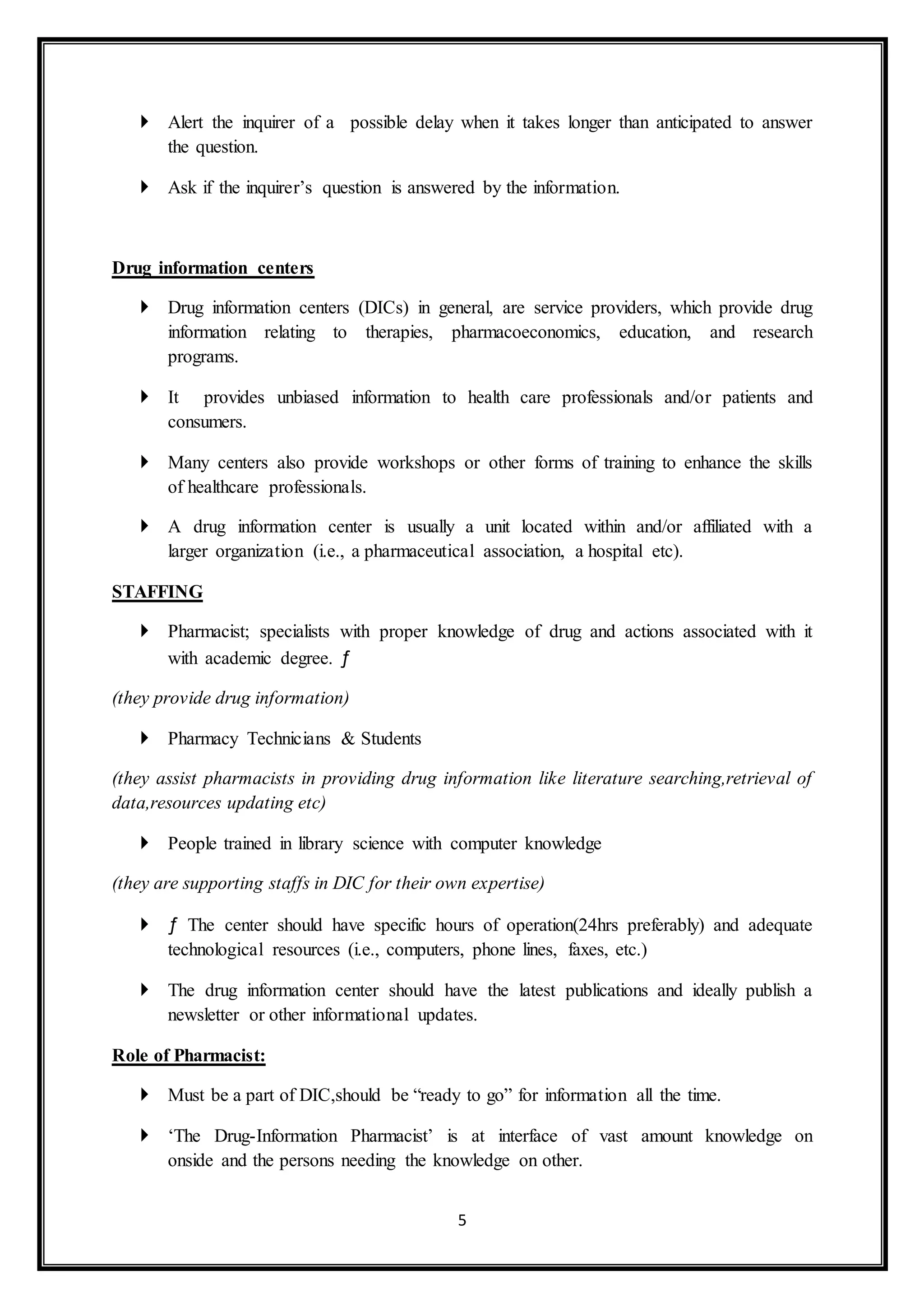 Drug information and poison information | DOCX