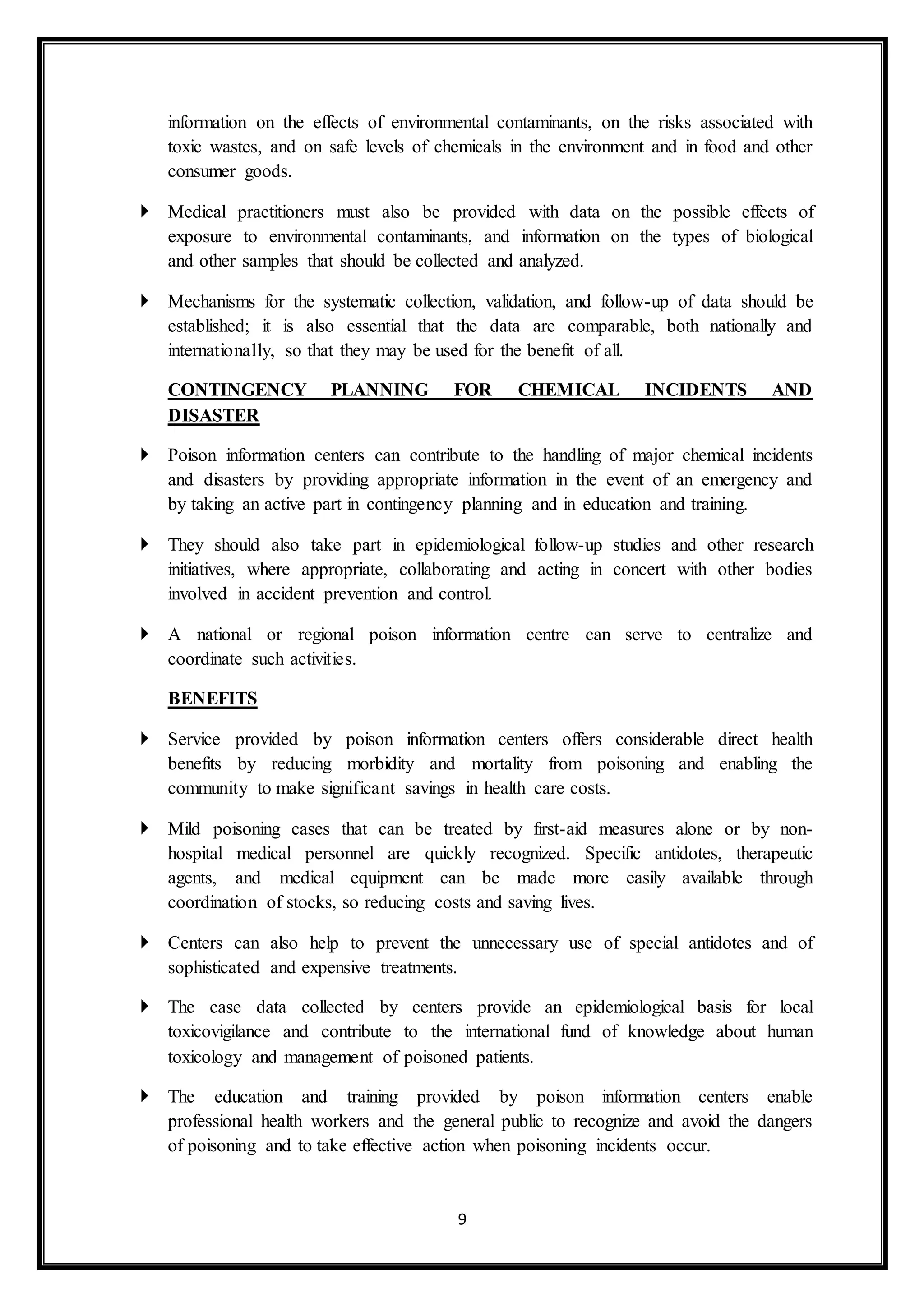 Drug information and poison information | DOCX