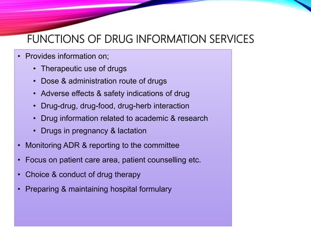 DRUG INFORMATION.pptx | Pharmaceutical Industry | Industries