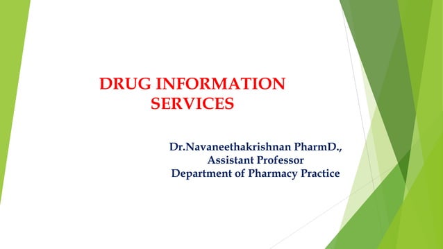 Drug information Services.pptx | Pharmaceutical Industry | Industries