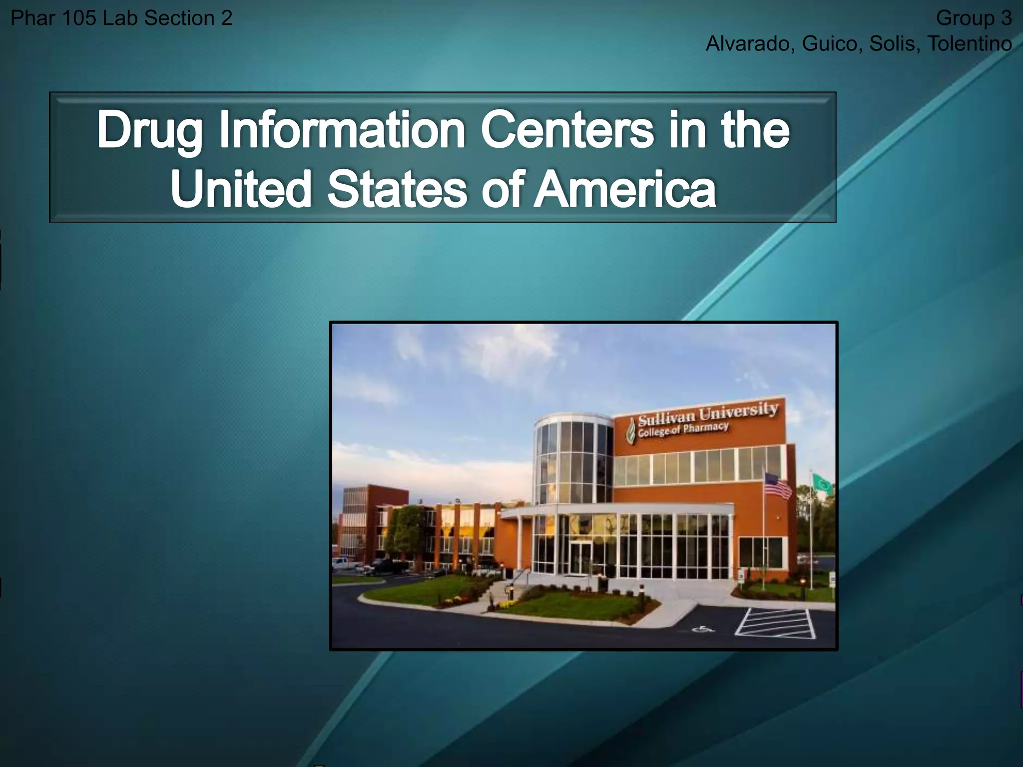 Drug information centers | PPTX
