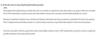 Drug Information Centre | PPTX
