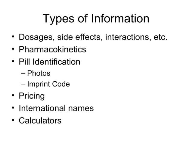 Drug Information Resources | PPT