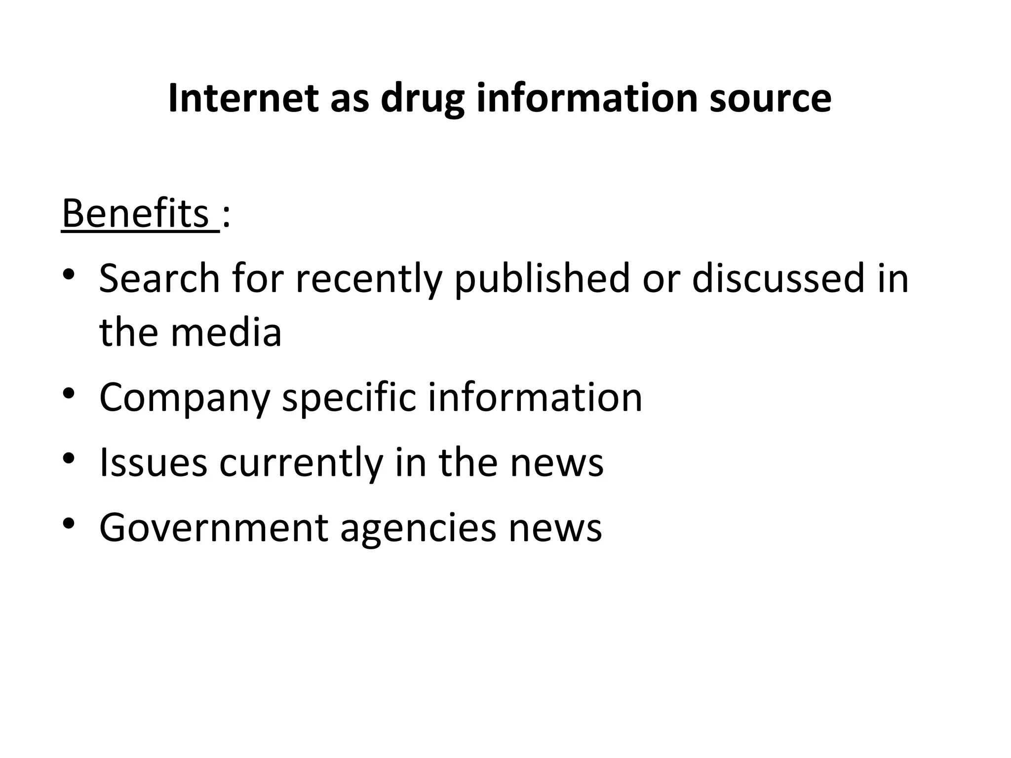 Drug information resources | PPT